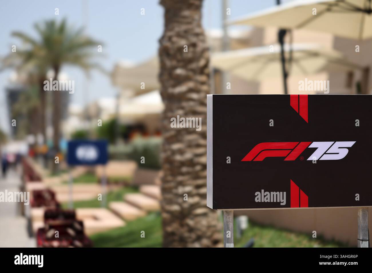 SAKHIR, BAHRAIN - APRIL 10: A general view of the F1 Paddock during ...