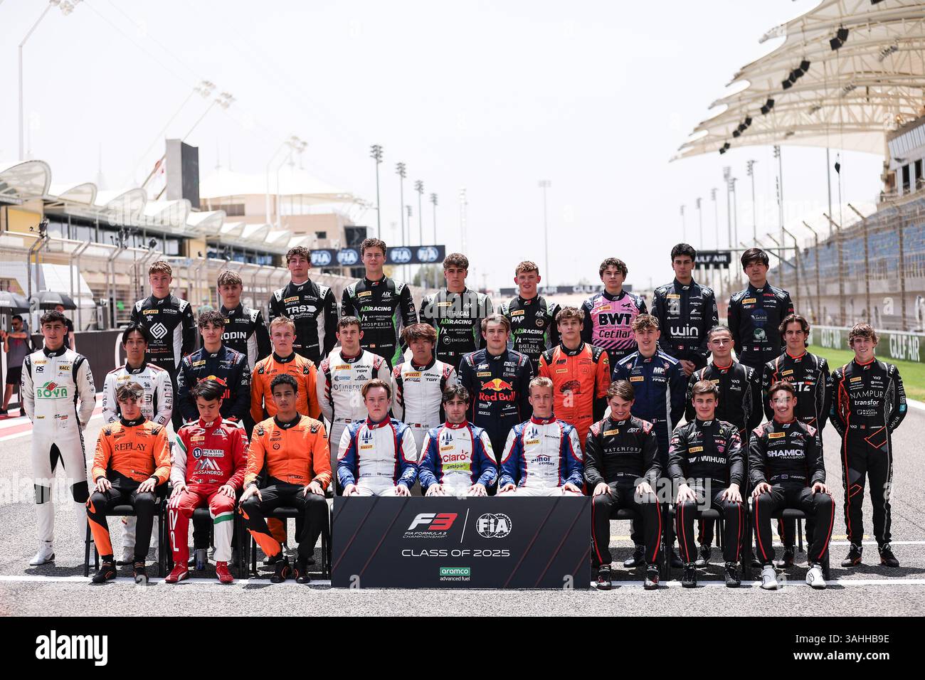 Family group picture of F3 2025 drivers during the 2nd round of the ...