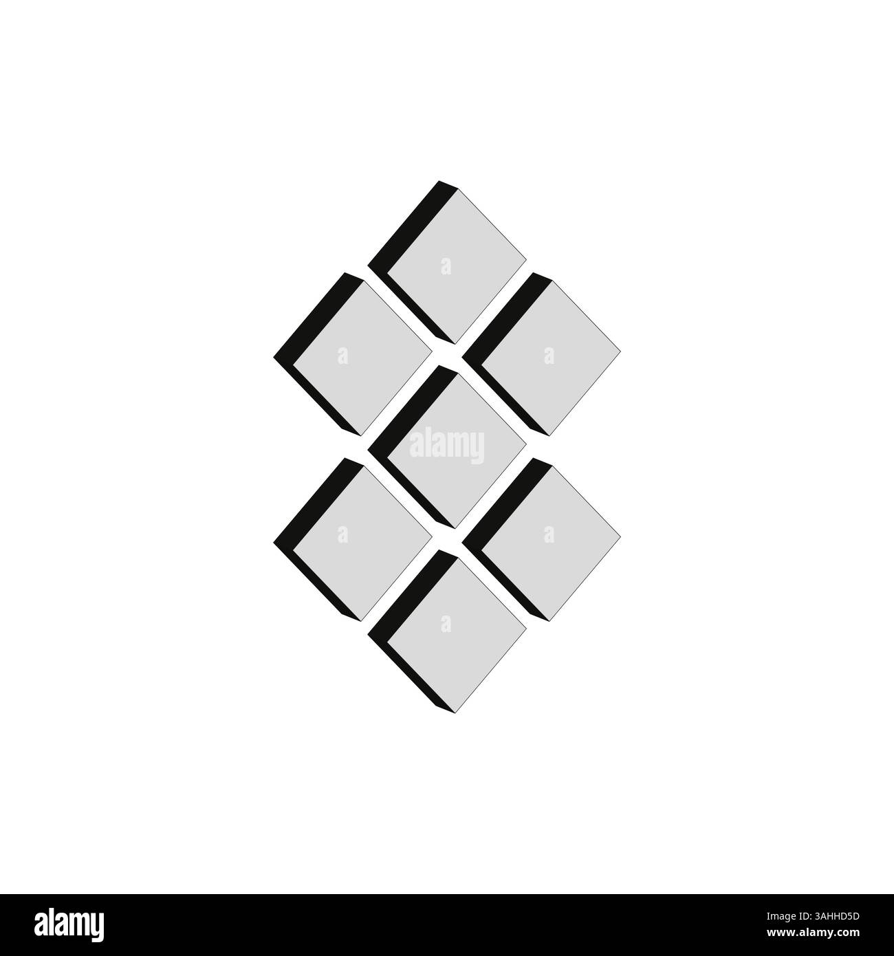 Diamond shape set. Geometric gray tiles. Simple rhombus vector. Minimal ...