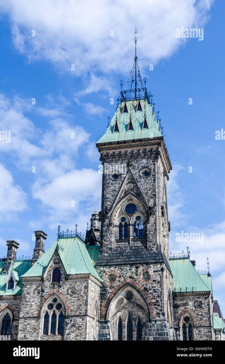 Canadian Parliament Building, Parliament Hill, tower of the East Block ...