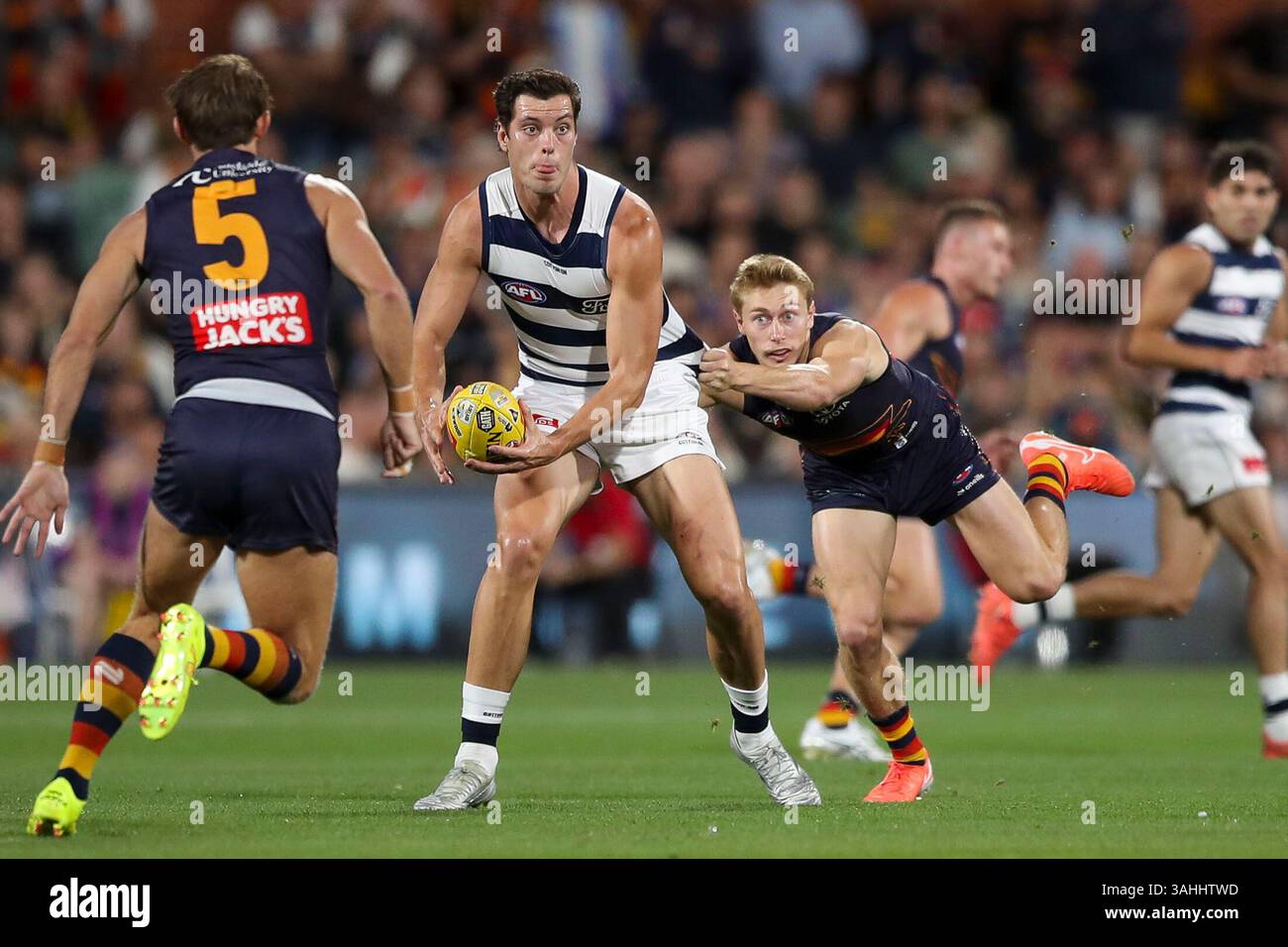 Adelaide, Australia. 10th Apr, 2025. Shannon Neale of the Cats is ...