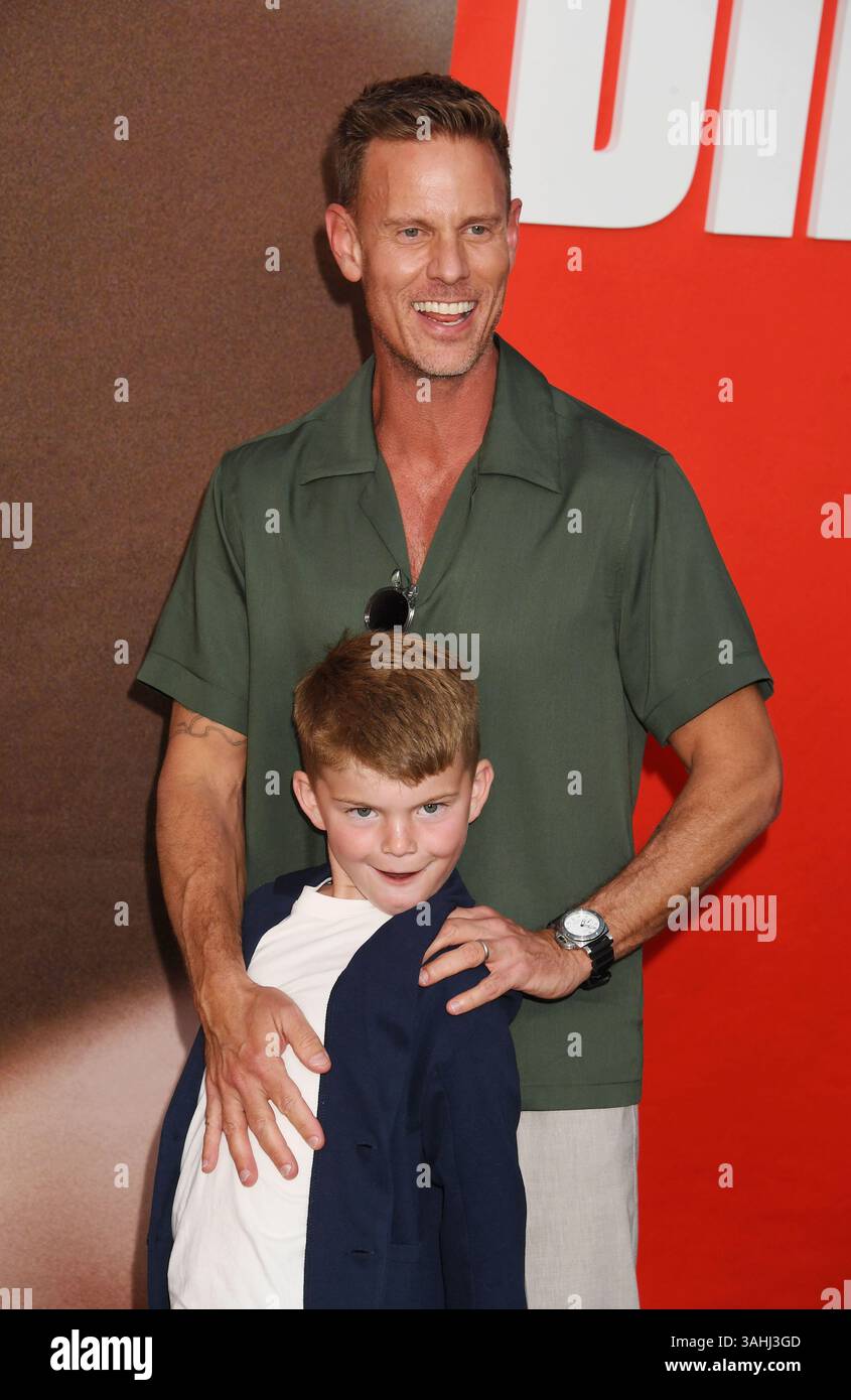 HOLLYWOOD, CALIFORNIA - APRIL 08: Christopher Landon and son attend the ...