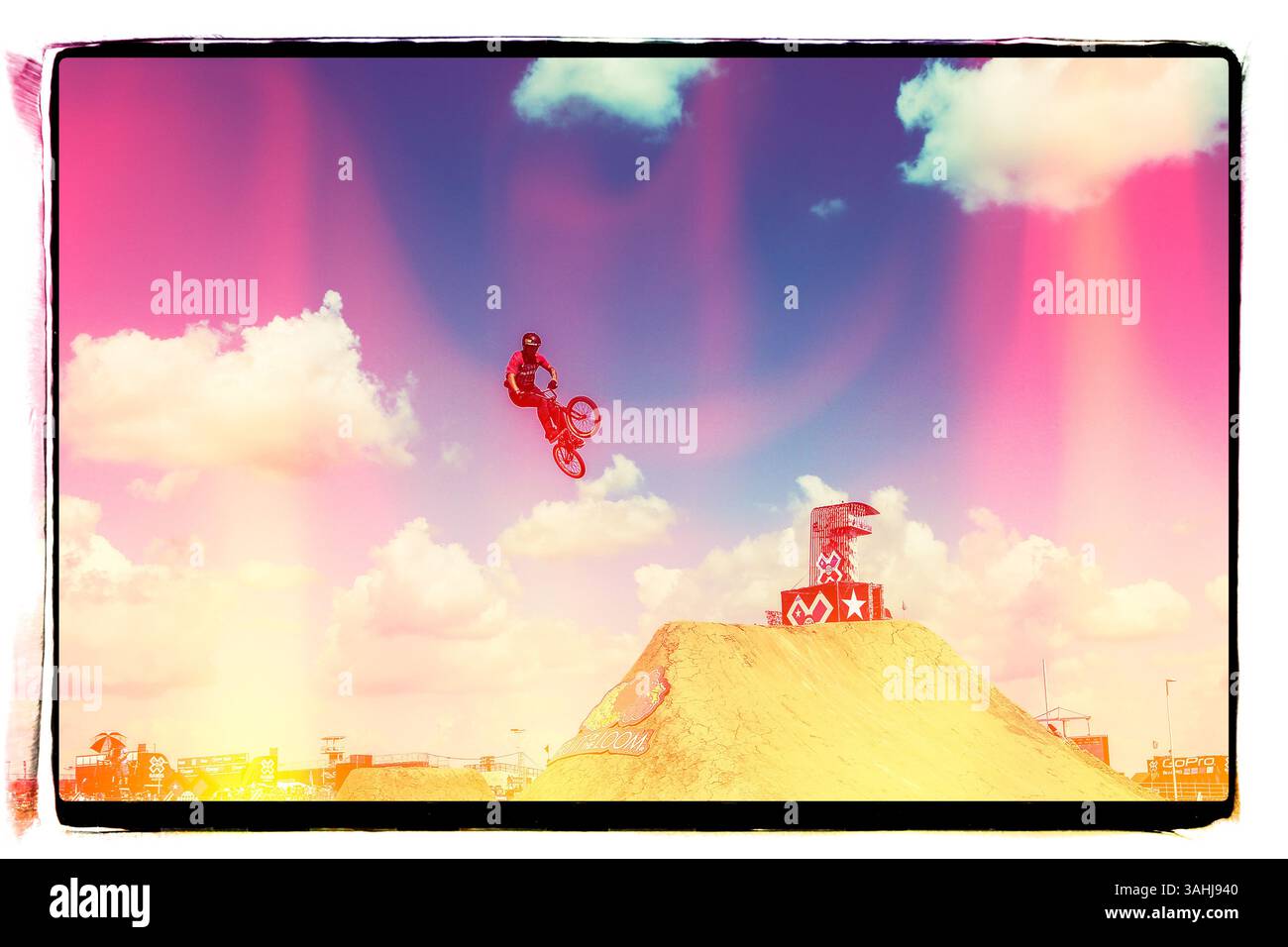 June 6, 2015 - Austin, Texas, U.S - BMX riders compete in the downhill ...