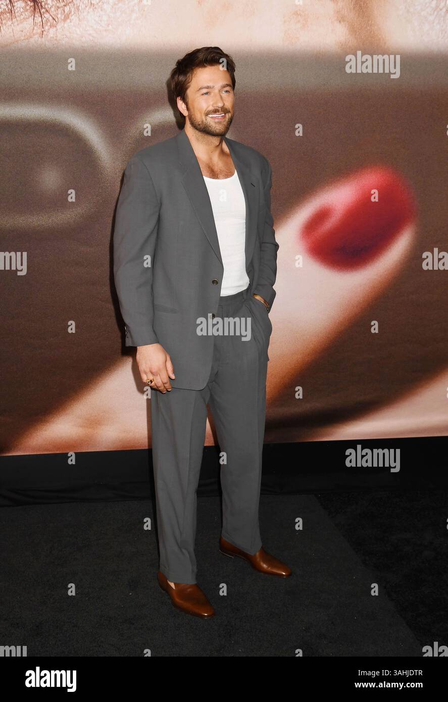 HOLLYWOOD, CALIFORNIA - APRIL 08: Brandon Sklenar attends the premiere ...