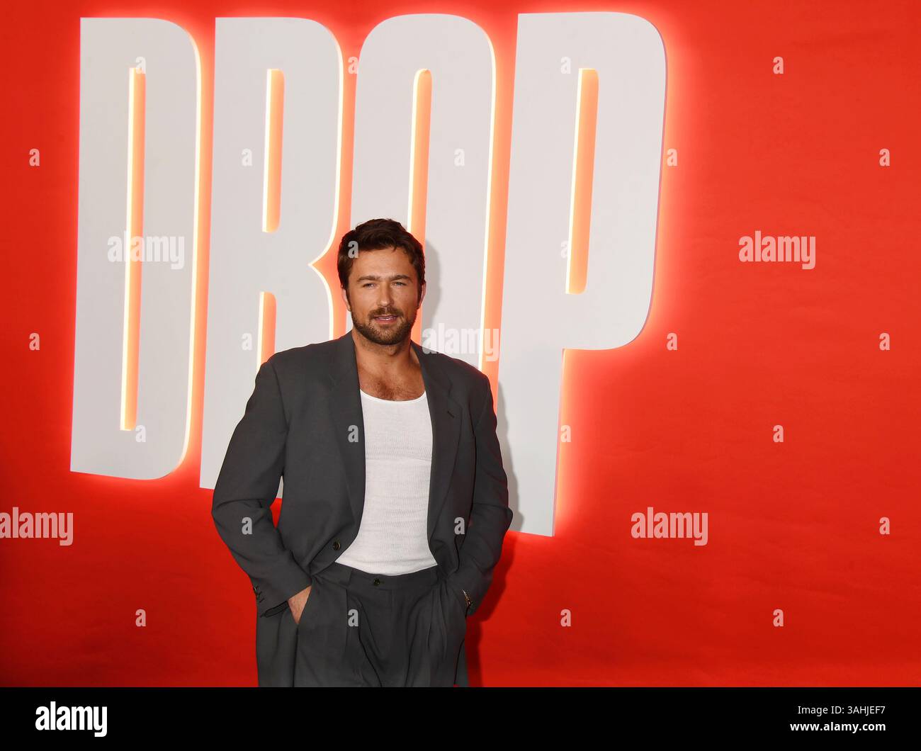 HOLLYWOOD, CALIFORNIA - APRIL 08: Brandon Sklenar attends the premiere ...