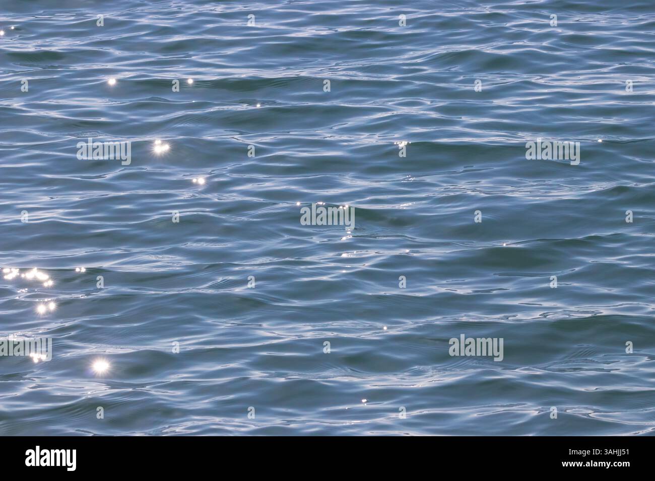 water texture sea waves and ripples with highlights pattern. Calm blue ...