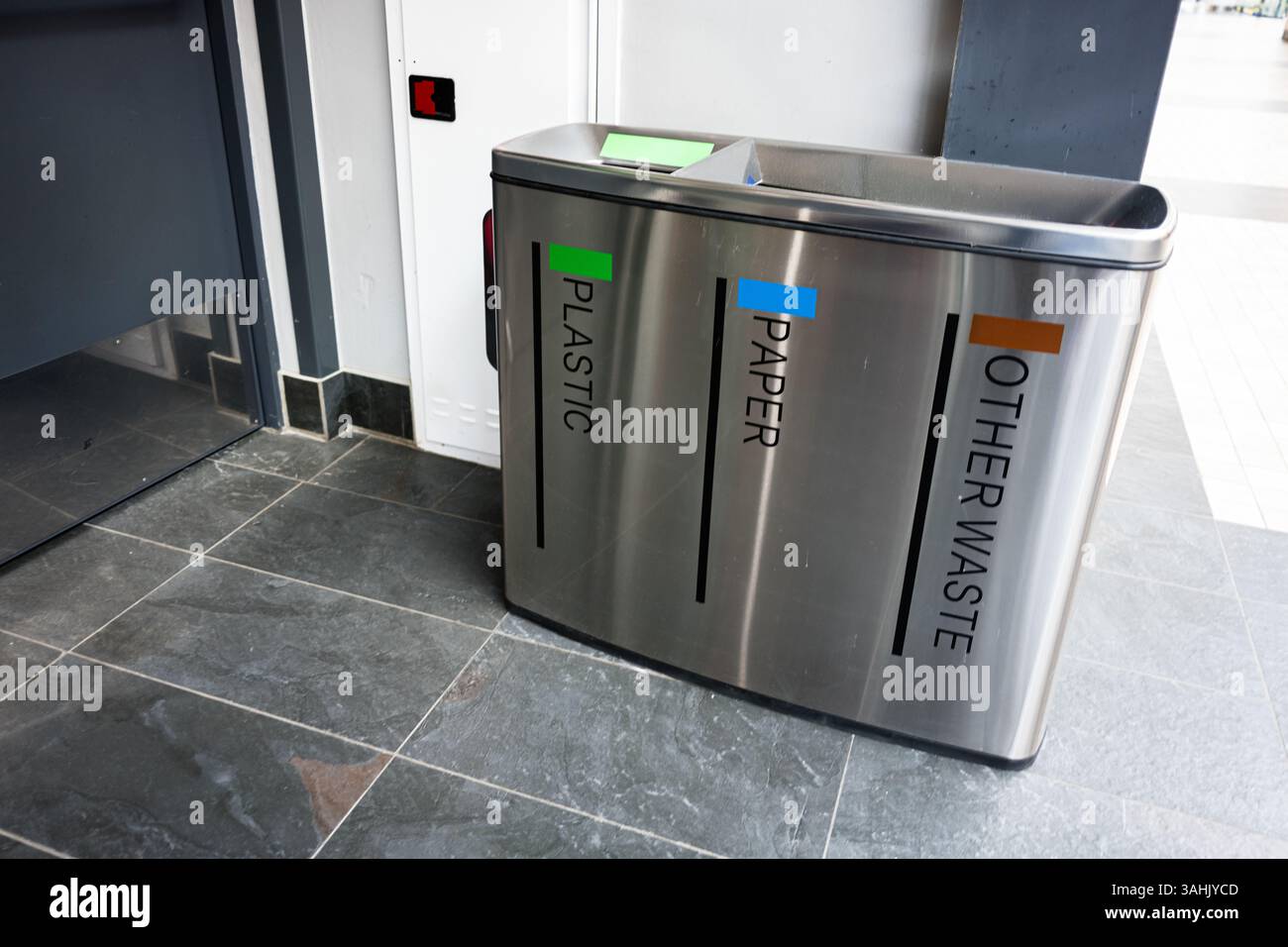 Recycling bin emphasizing environmental responsibility in a modern ...