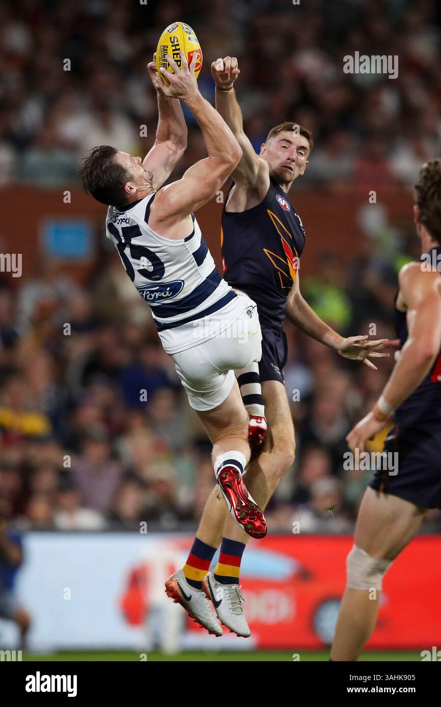 Adelaide, Australia. 10th Apr, 2025. Patrick Dangerfield of the Cats ...