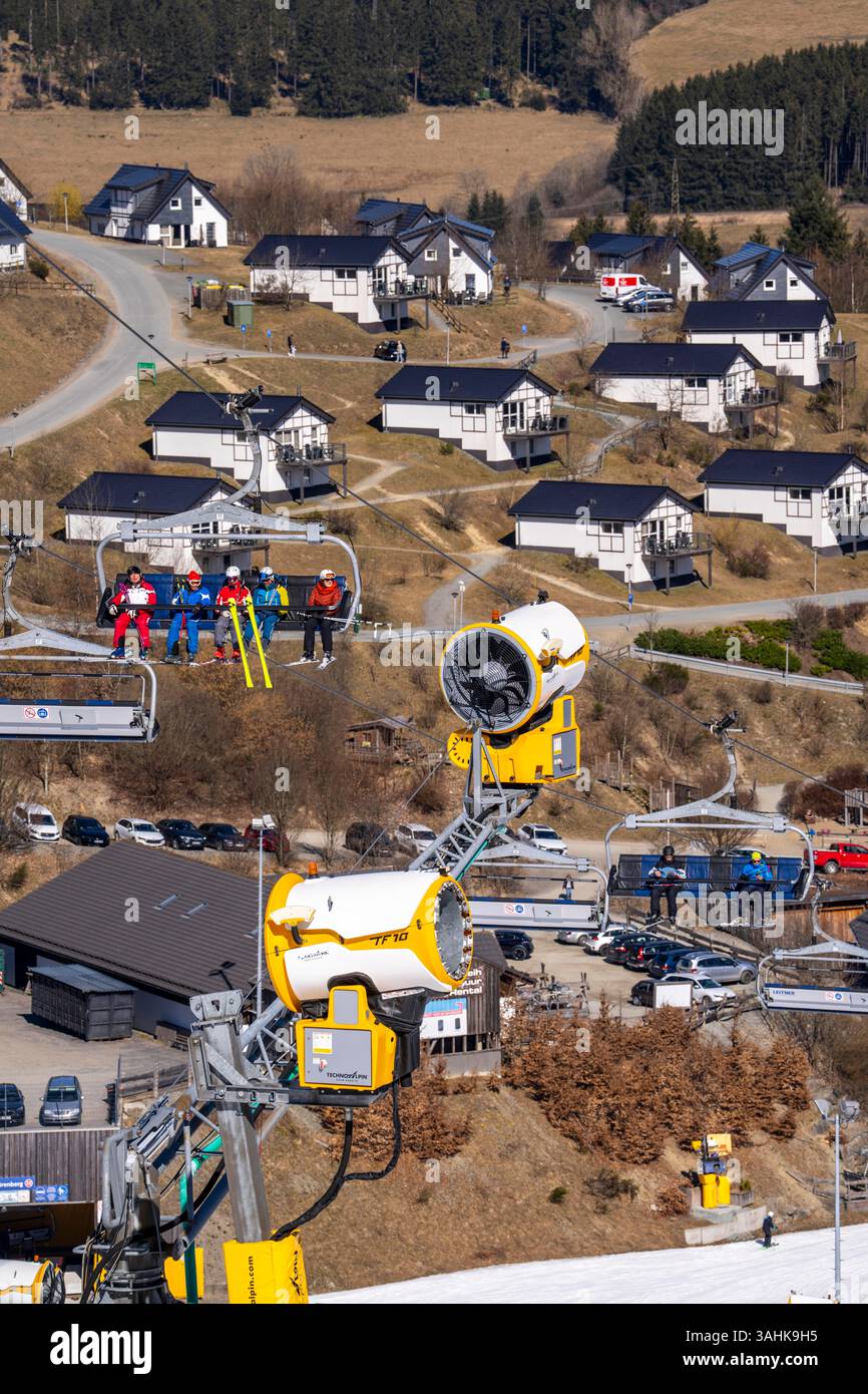 Winter sports area in Sauerland, Winterberg ski lift carousel ...