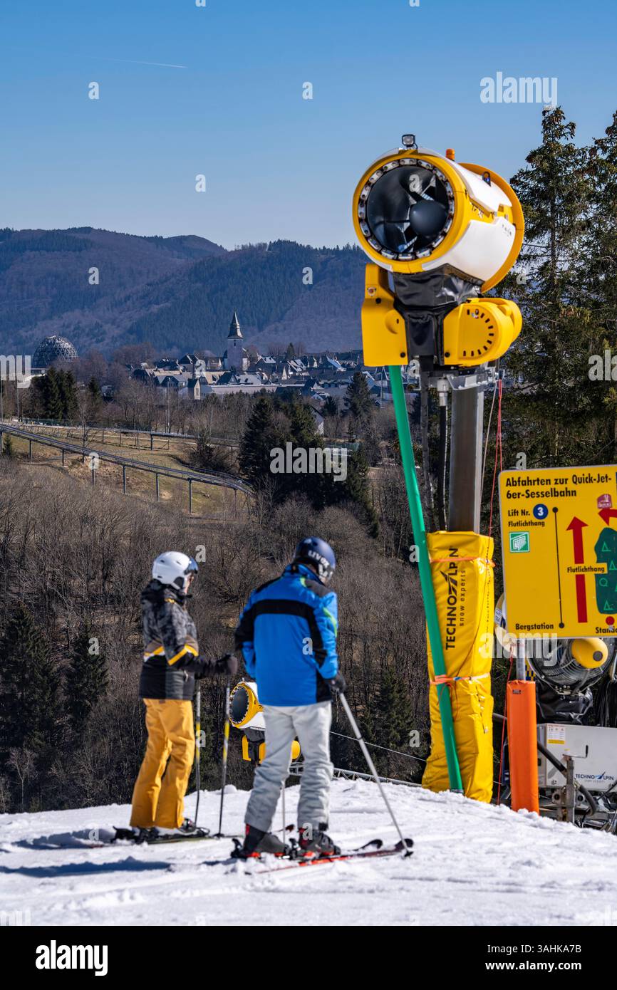 Winter sports area in Sauerland, Winterberg ski lift carousel ...