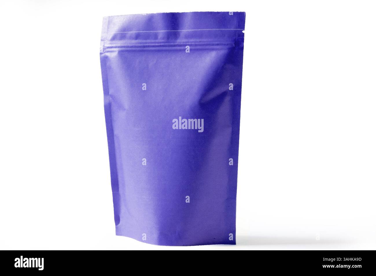 purple doypack stand up pouch on white background for food packaging ...