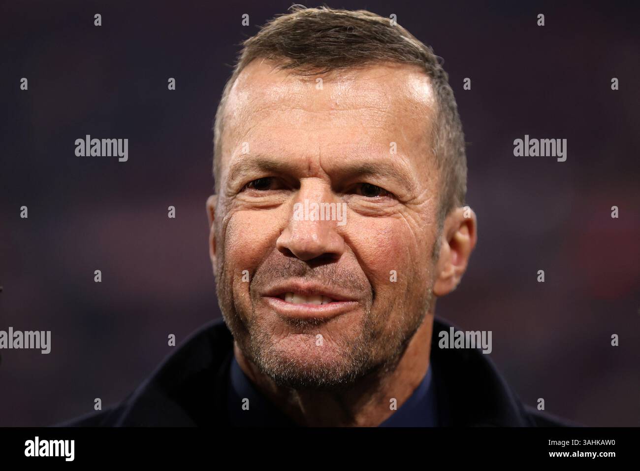 Former player Lothar Matthaus looks on during the UEFA Champions League ...