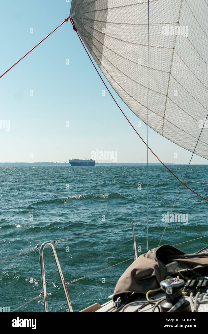 9 April 2025 - The Solent, UK - Sailing on the South Coast of England ...