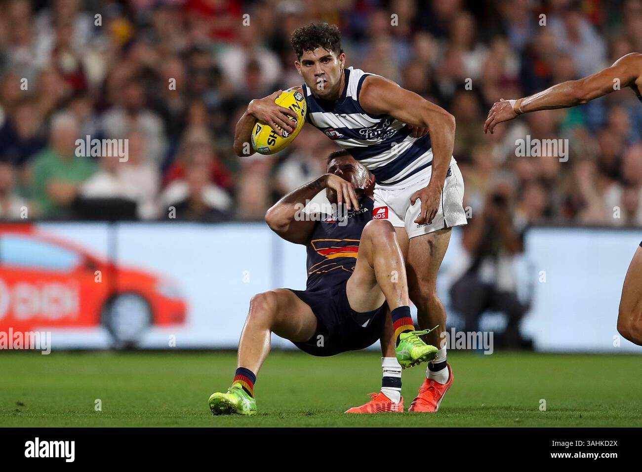 Adelaide, Australia. 10th Apr, 2025. Tyson Stengle of the Cats is ...