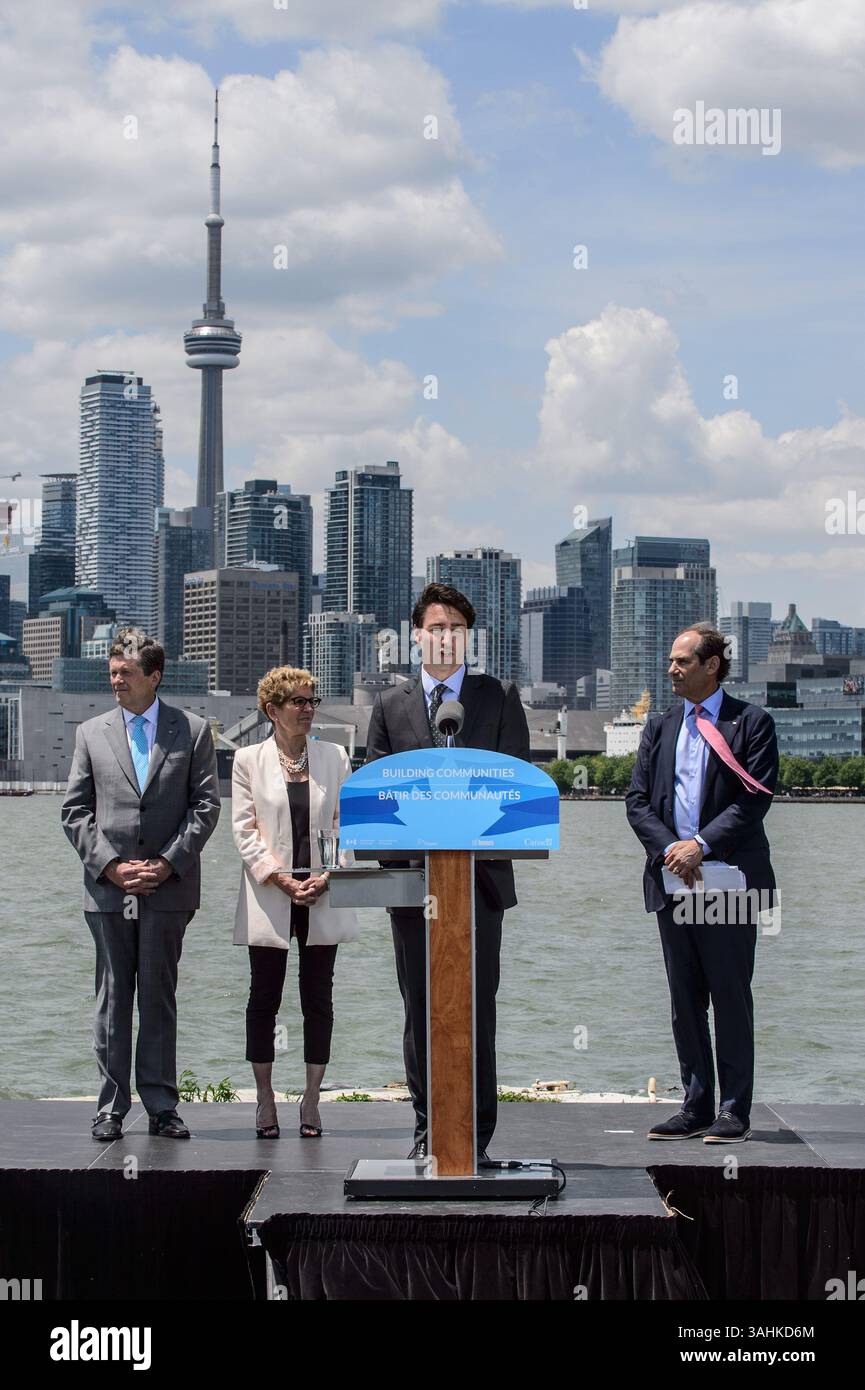 June 28 2017 - Toronto, Canada - Canadian Prime Minister Justin Trudeau ...