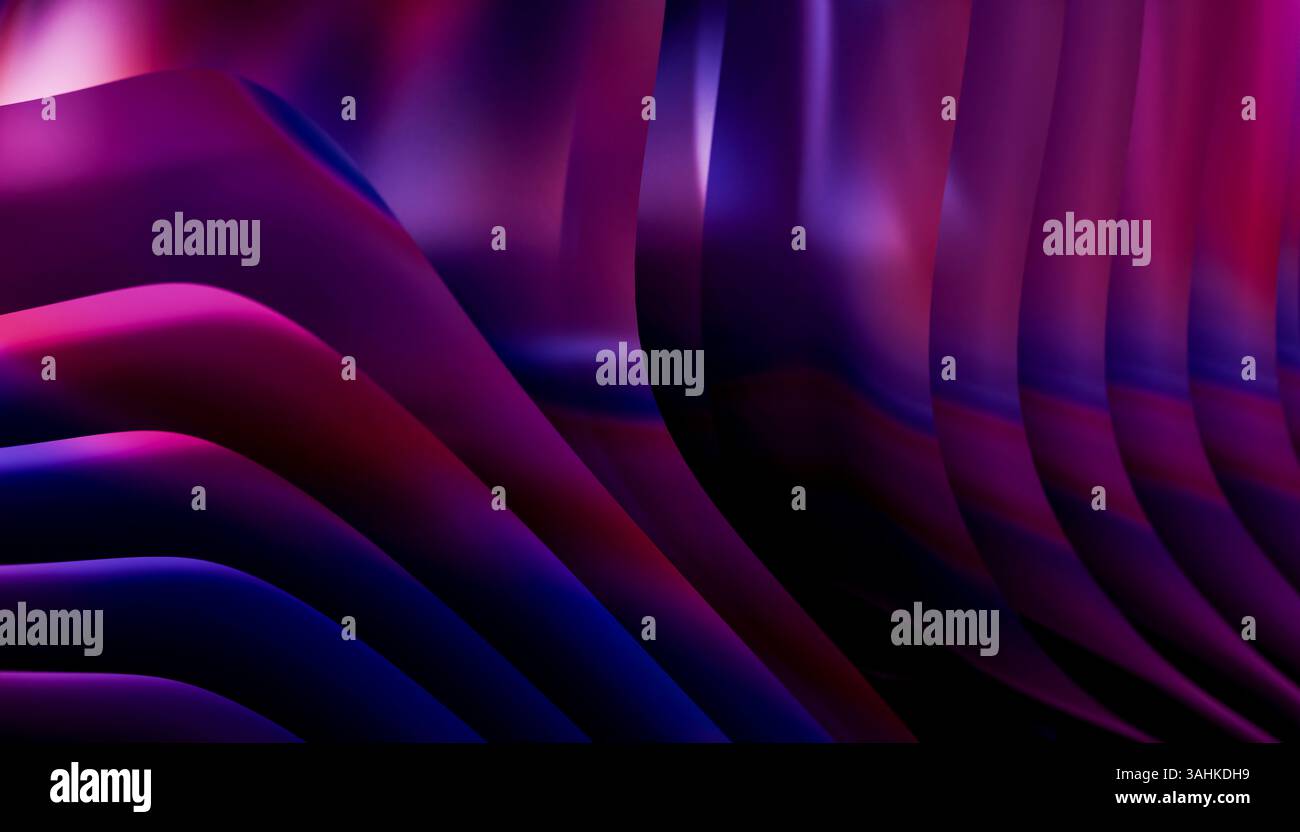 Abstract colorful waves with a blend of pink and purple shades creating ...