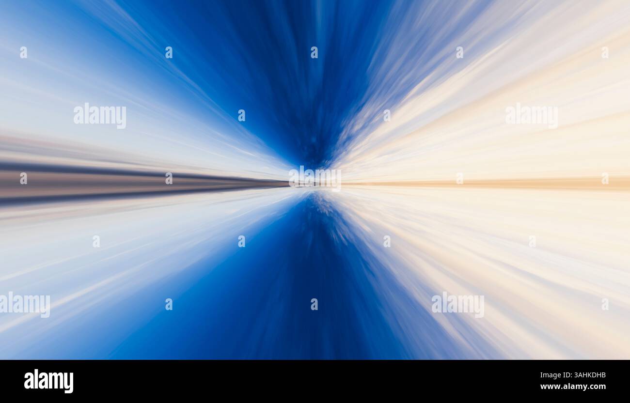 Abstract burst of vibrant blue and beige colors creating a dynamic ...