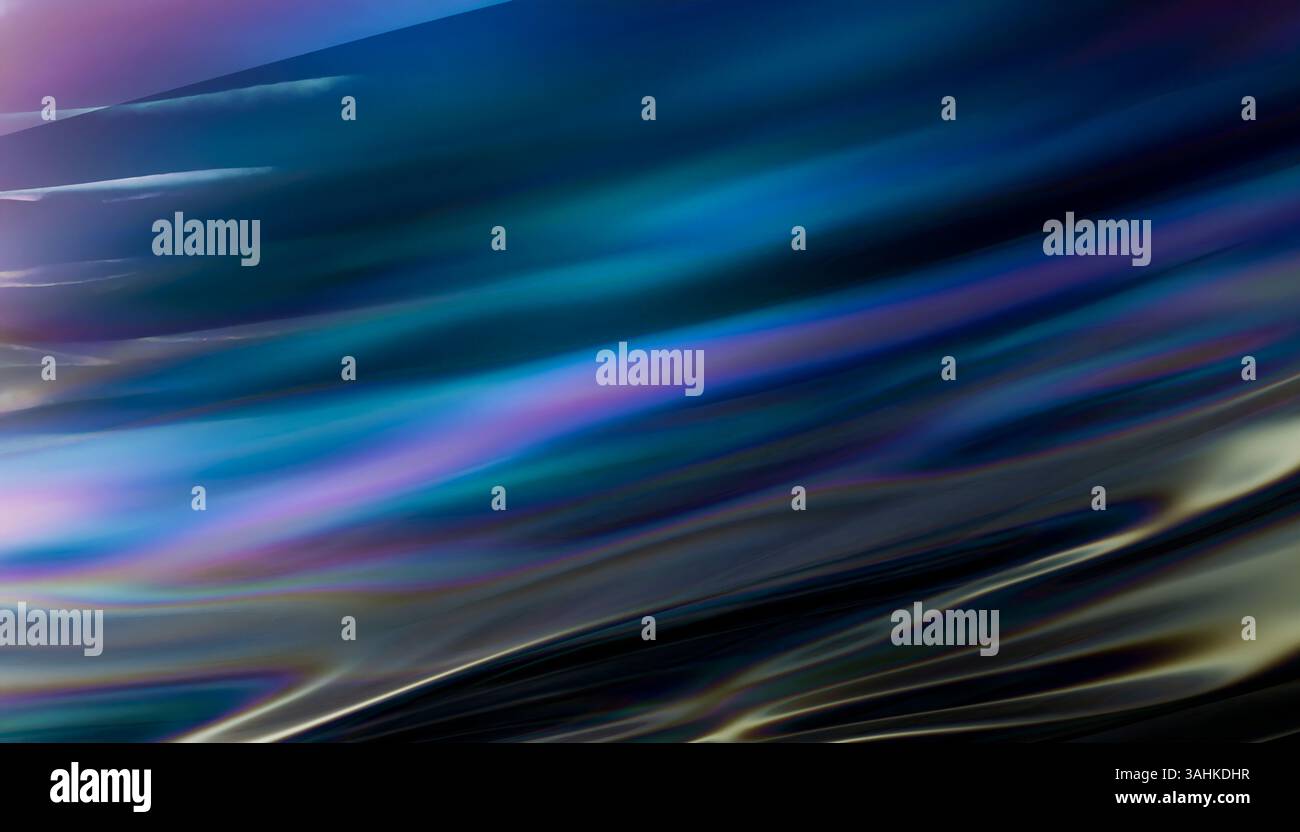 Abstract waves of vibrant blue and purple light create a dynamic ...