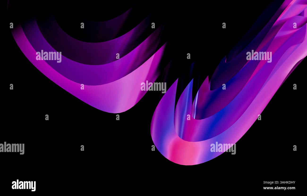 Abstract vibrant purple and pink flowing shapes with smooth gradients ...