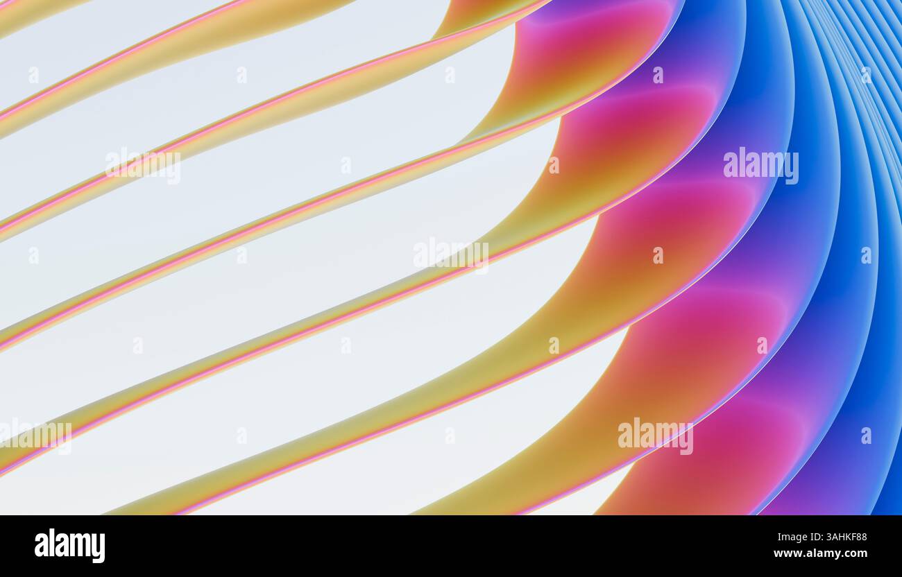 Abstract vibrant curves forming a colorful gradient pattern in a ...