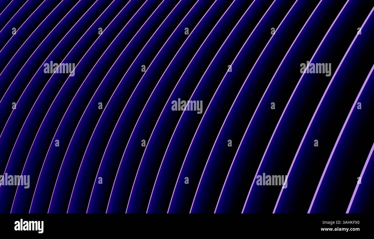 Vibrant abstract pattern of curved blue and purple lines creating a ...