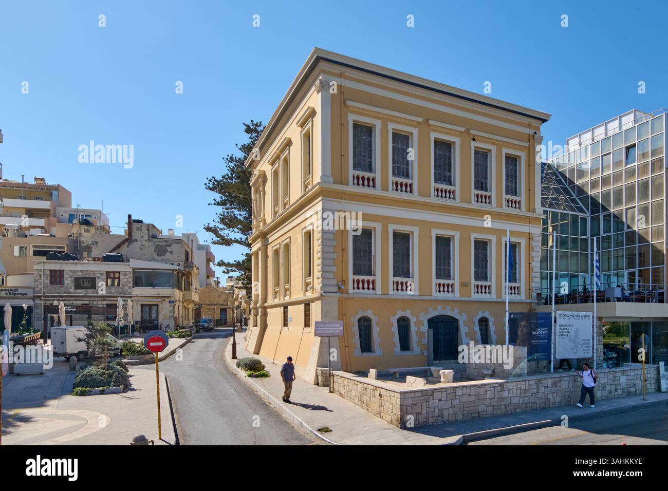Crete, Greece - April 10, 2025: Exterior view of the Historical Museum ...