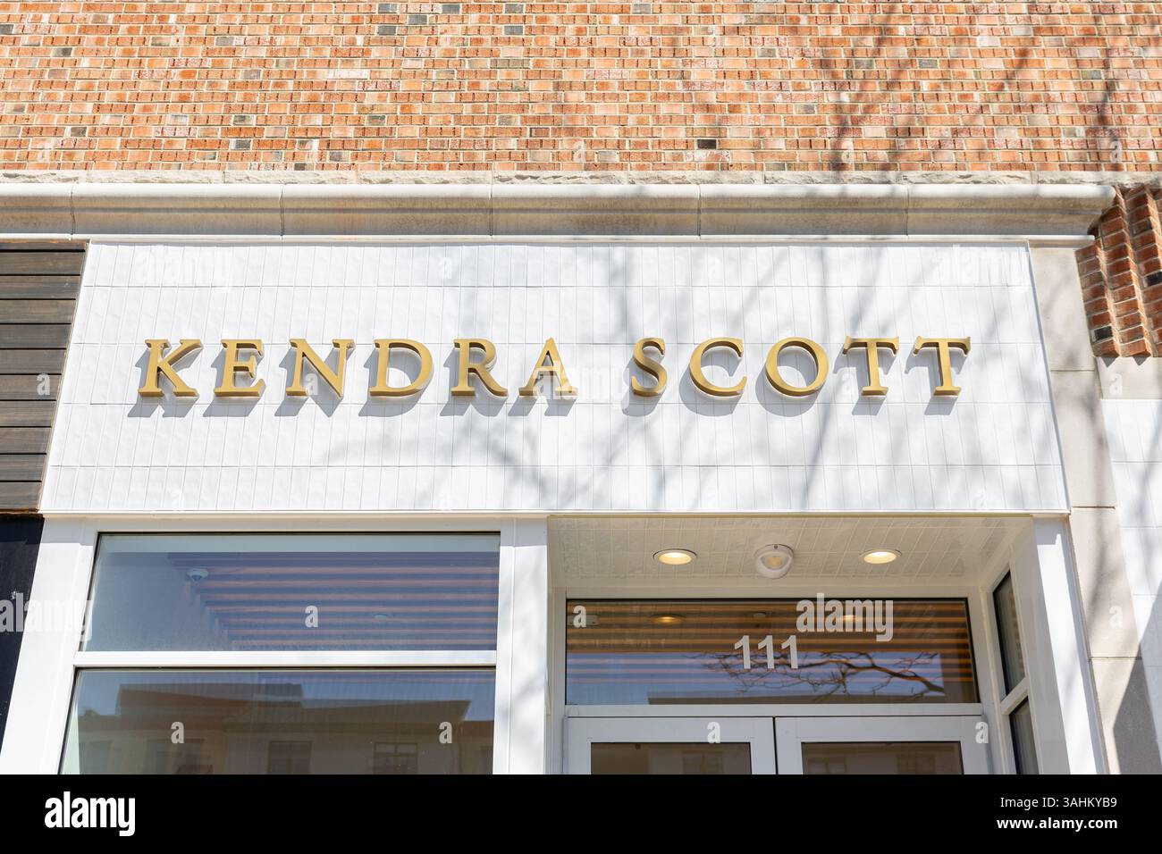 Kendra Scott retail store in downtown Naperville, IL. Kendra Scott is ...