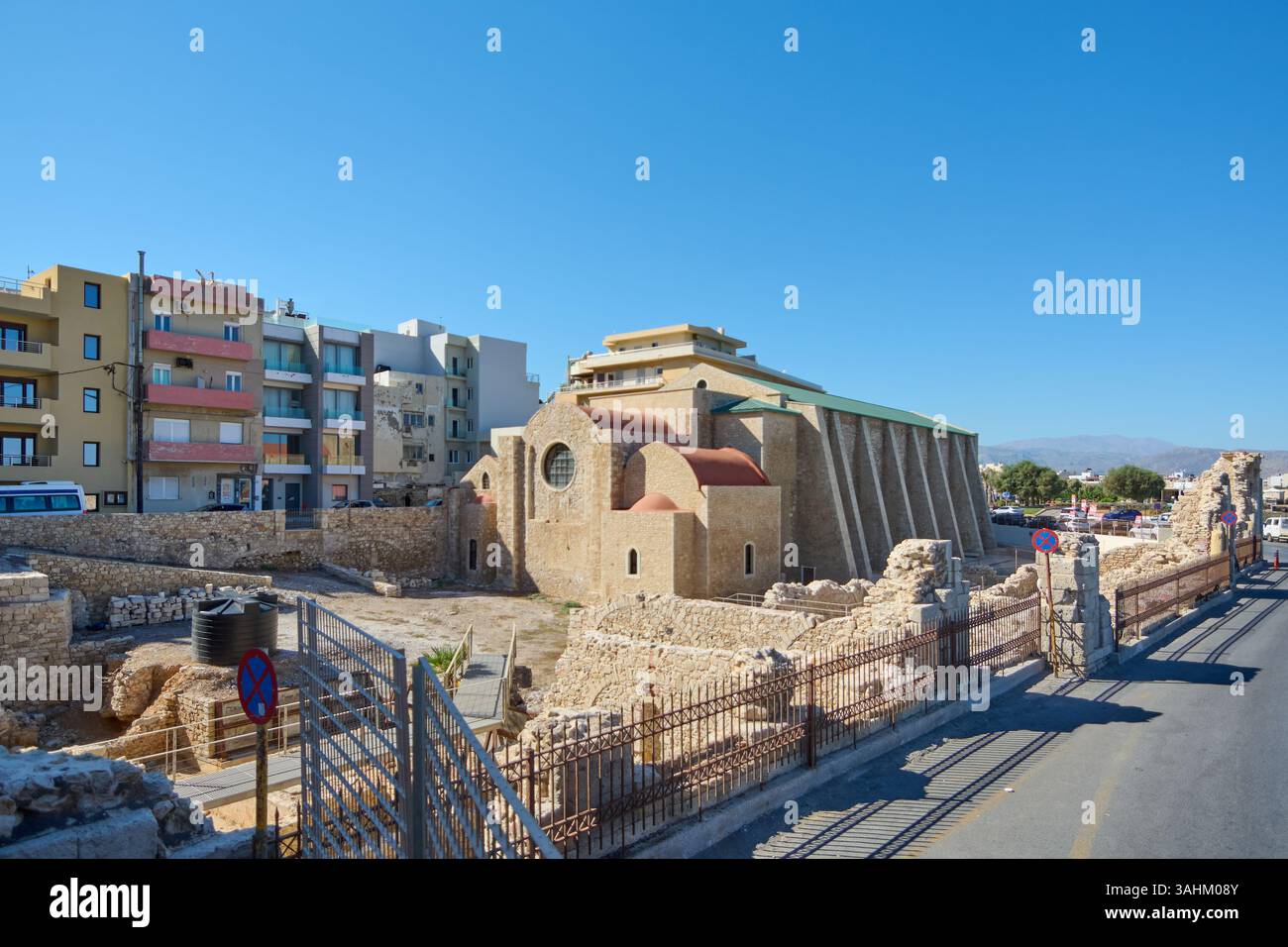 The Sant Pedro Monastery features a weathered stone facade with arched ...