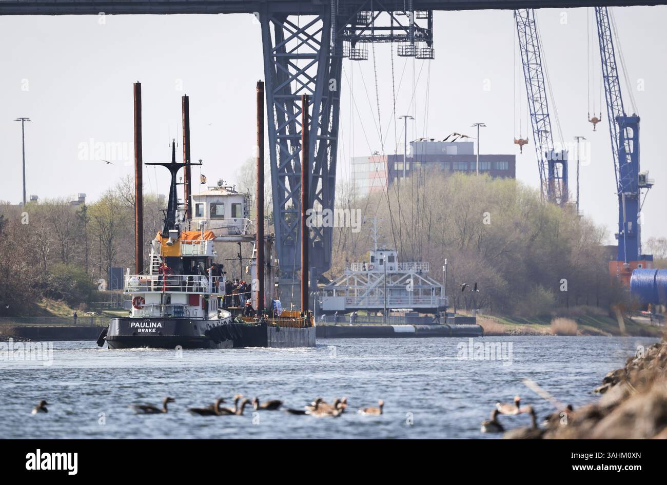 Rendsburg, Germany. 10th Apr, 2025. The decommissioned old Rendsburg ...