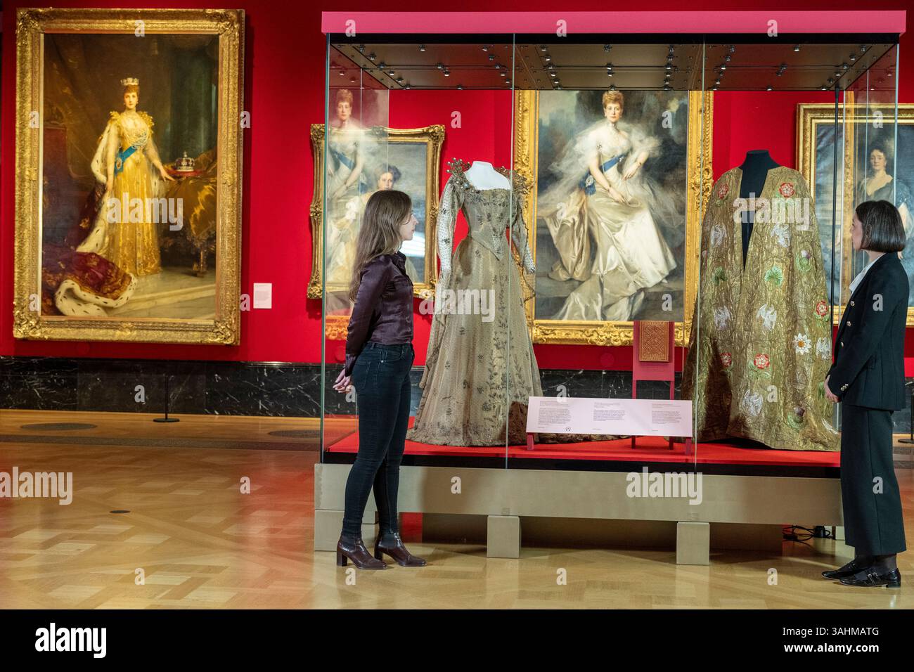 London, UK. 10 April 2025. (L) ’Queen Alexandra’, 1905, by Samuel Luke ...