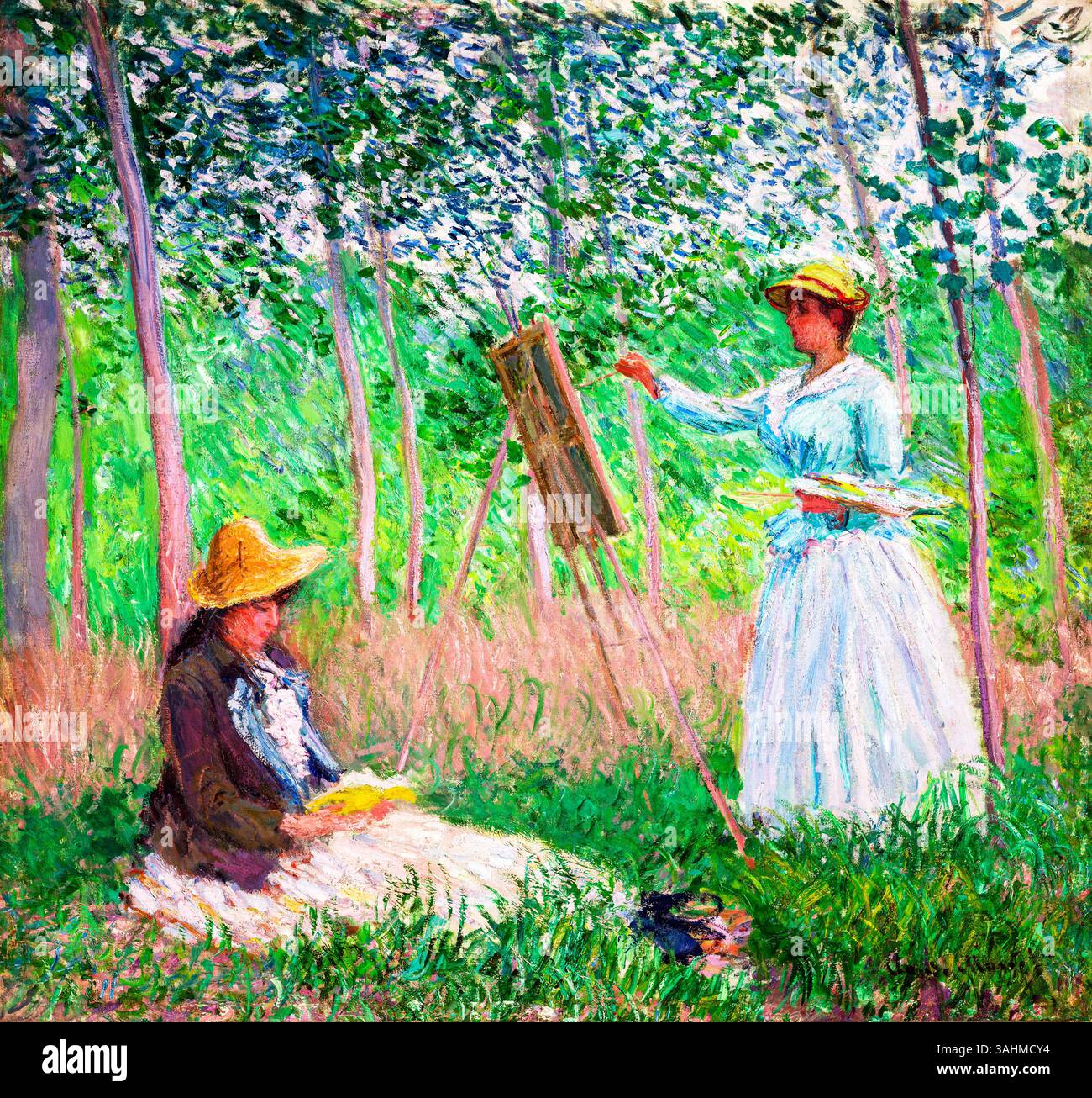 In the Woods of Giverny (1887) by Claude Monet – Impressionist Forest ...