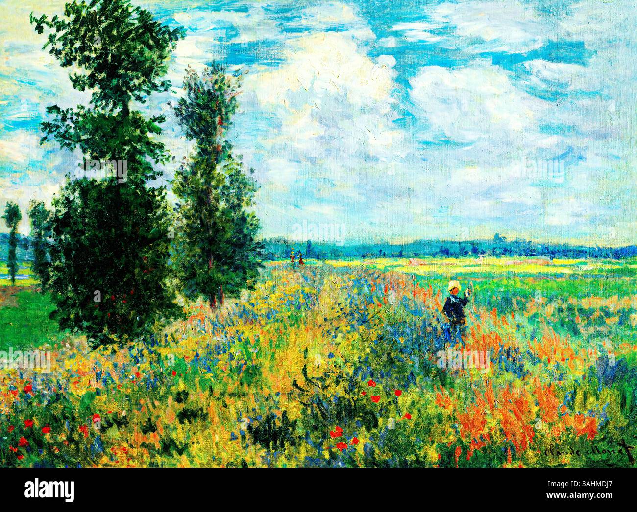 Poppy Fields near Argenteuil by Claude Monet – 1875 Impressionist ...