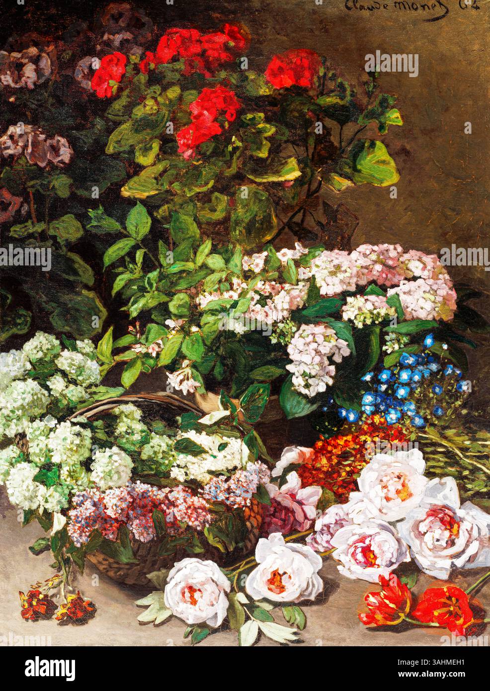 Spring Flowers by Claude Monet – 1953 Impressionist Floral Still Life ...
