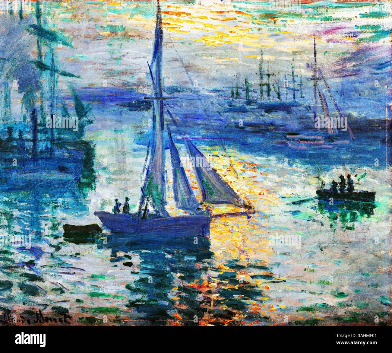 Sunrise (Seascape) by Claude Monet – Early Impressionist Marine ...
