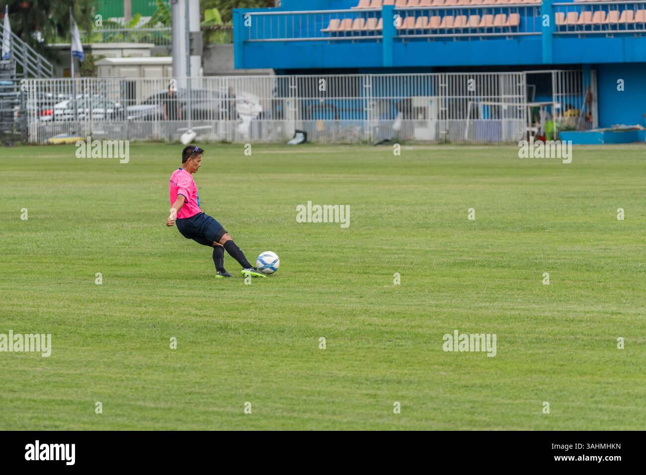 Bangkok, Thailand - July 25, 2017 : Unidentified football player ...
