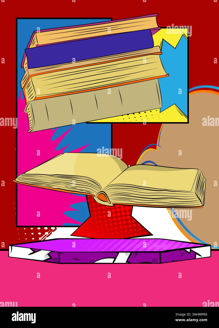 Comic Book Product podium stage for mockup presentation with Book ...