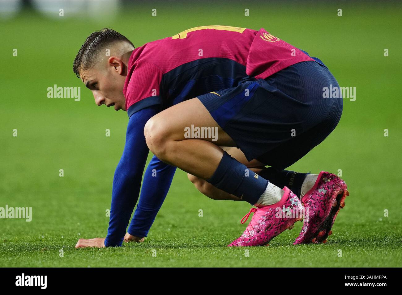 Barcelona, Spain. 10th Apr, 2025. Fermin Lopez of FC Barcelona during ...