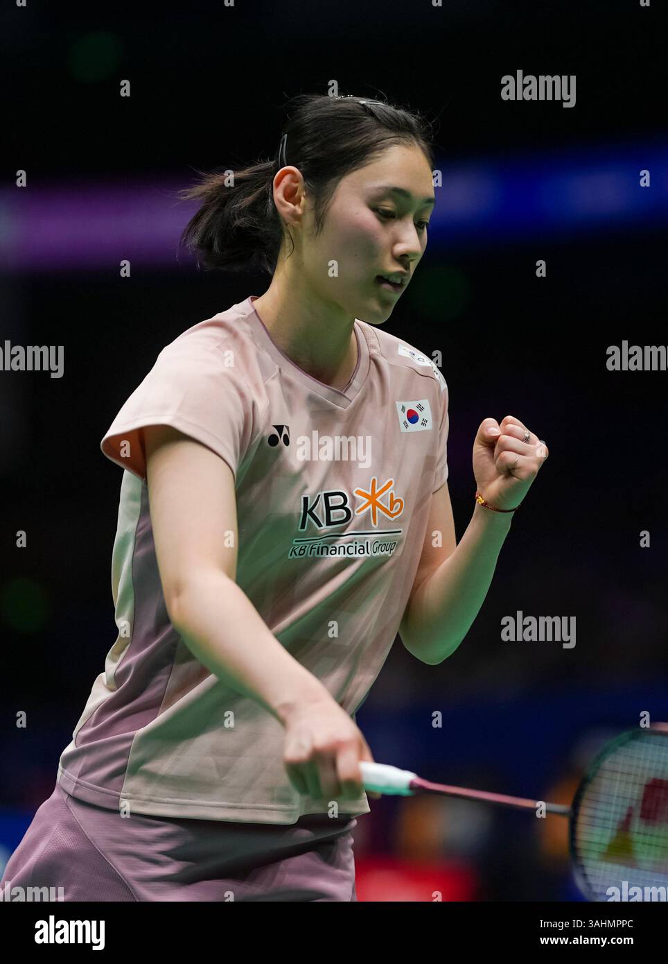 Ningbo, China's Zhejiang Province. 10th Apr, 2025. Sim Yu Jin of South ...