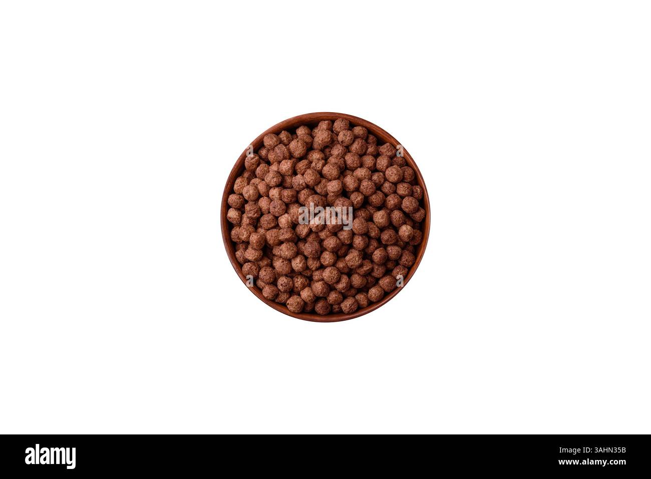 Cereal chocolate corn balls in a bowl. Delicious, healthy breakfast ...