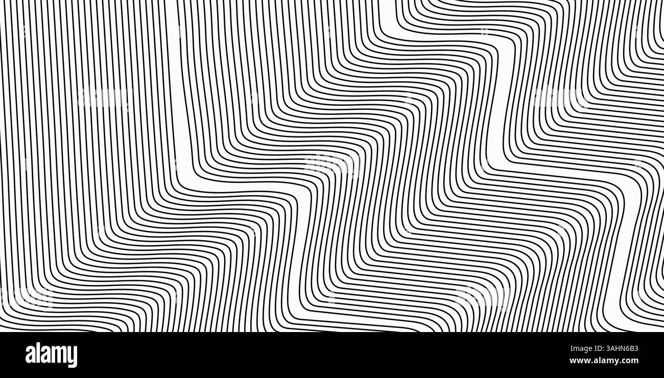 Geometric line background. Simple black and white motion line art ...