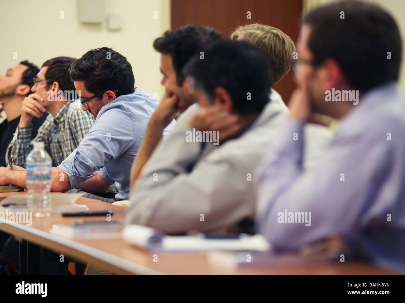 May 23, 2017 - Chicago, IL, USA - Expecting fathers listen and take ...