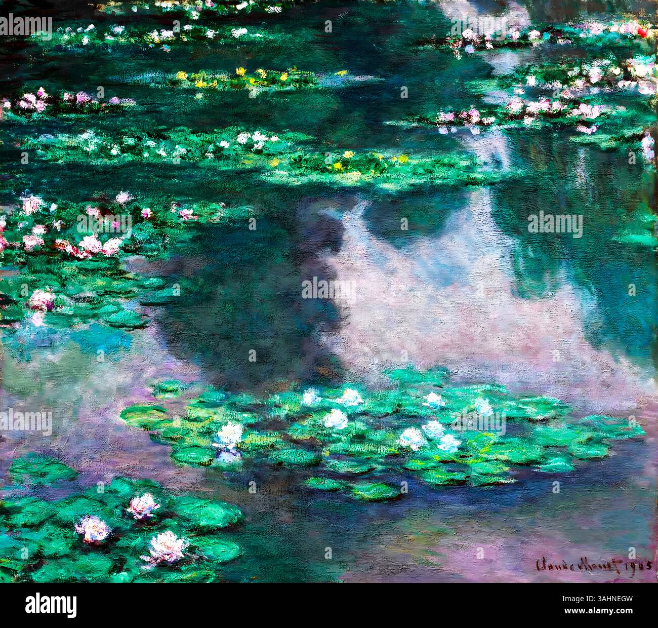 Nympheas (1906) by Claude Monet – French Impressionist Water Lilies ...