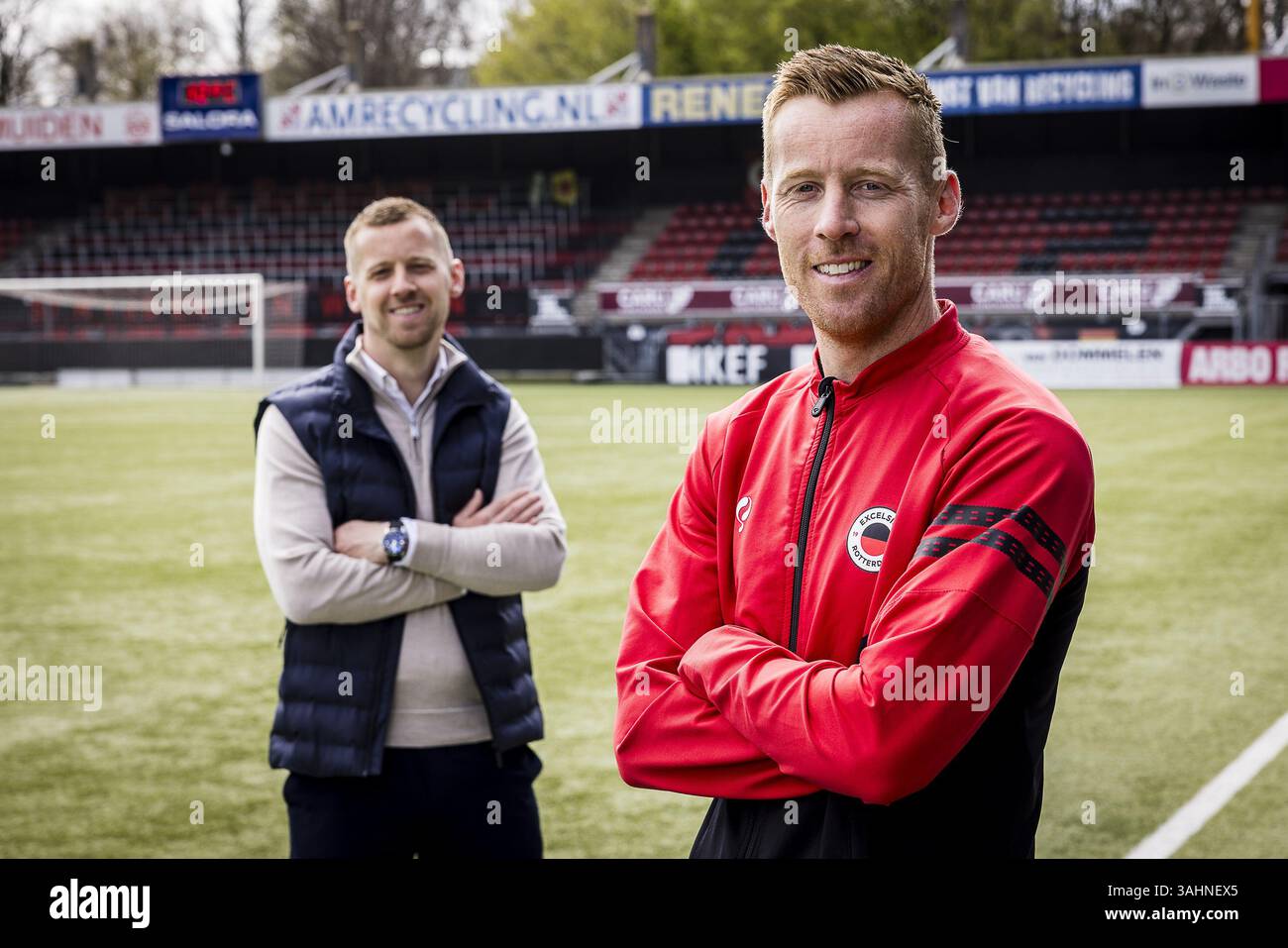 ROTTERDAM, 10-04-2025. Van Donge & De Roo Stadium. Excelsior, Niels and ...