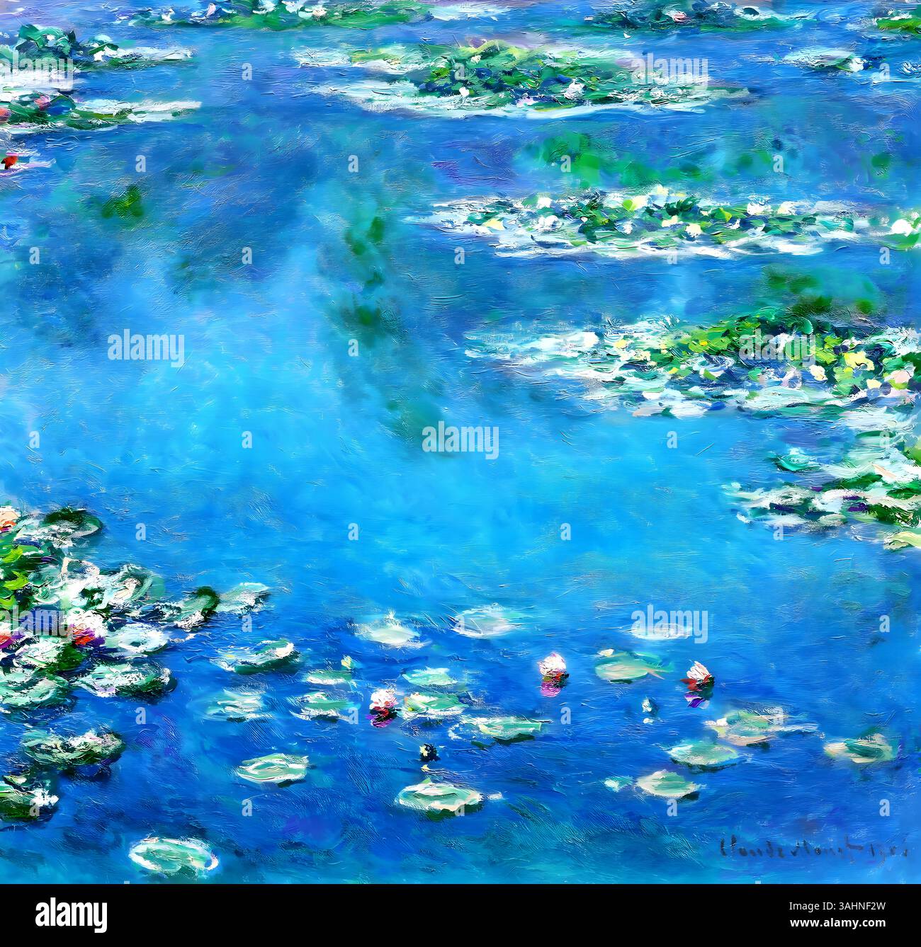 A beautifully tranquil scene of a serene water lily pond showcasing ...