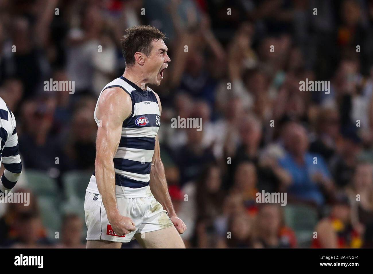 Adelaide, Australia. 10th Apr, 2025. Jeremy Cameron of the Cats ...
