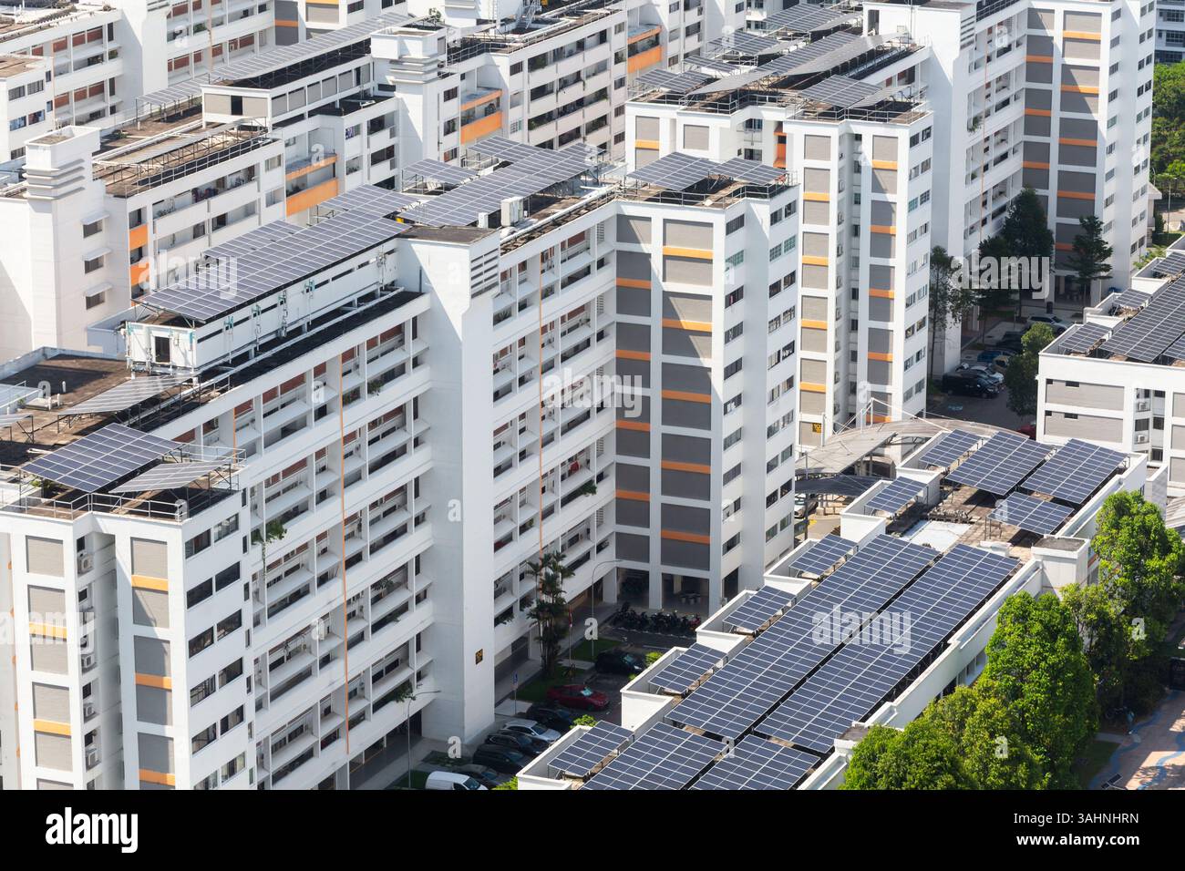 SolarNova programme launched in 2014, aerial view of deployment of ...