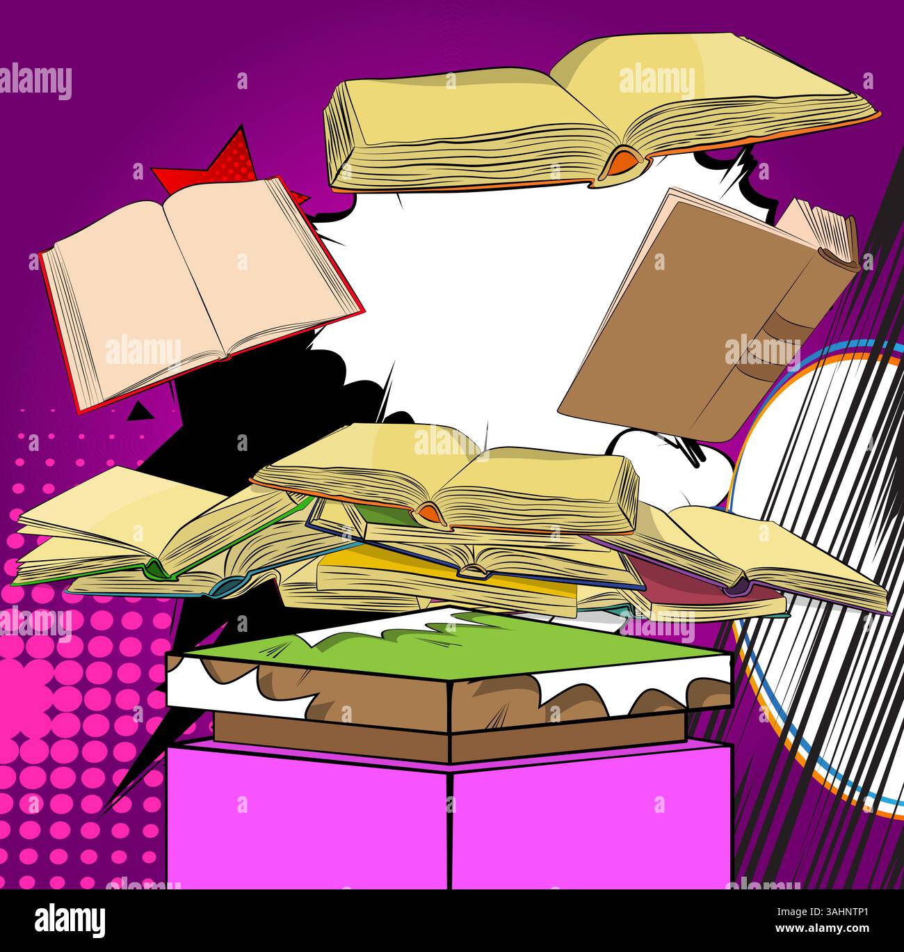 Comic Book Product podium stage for mockup presentation with Book ...