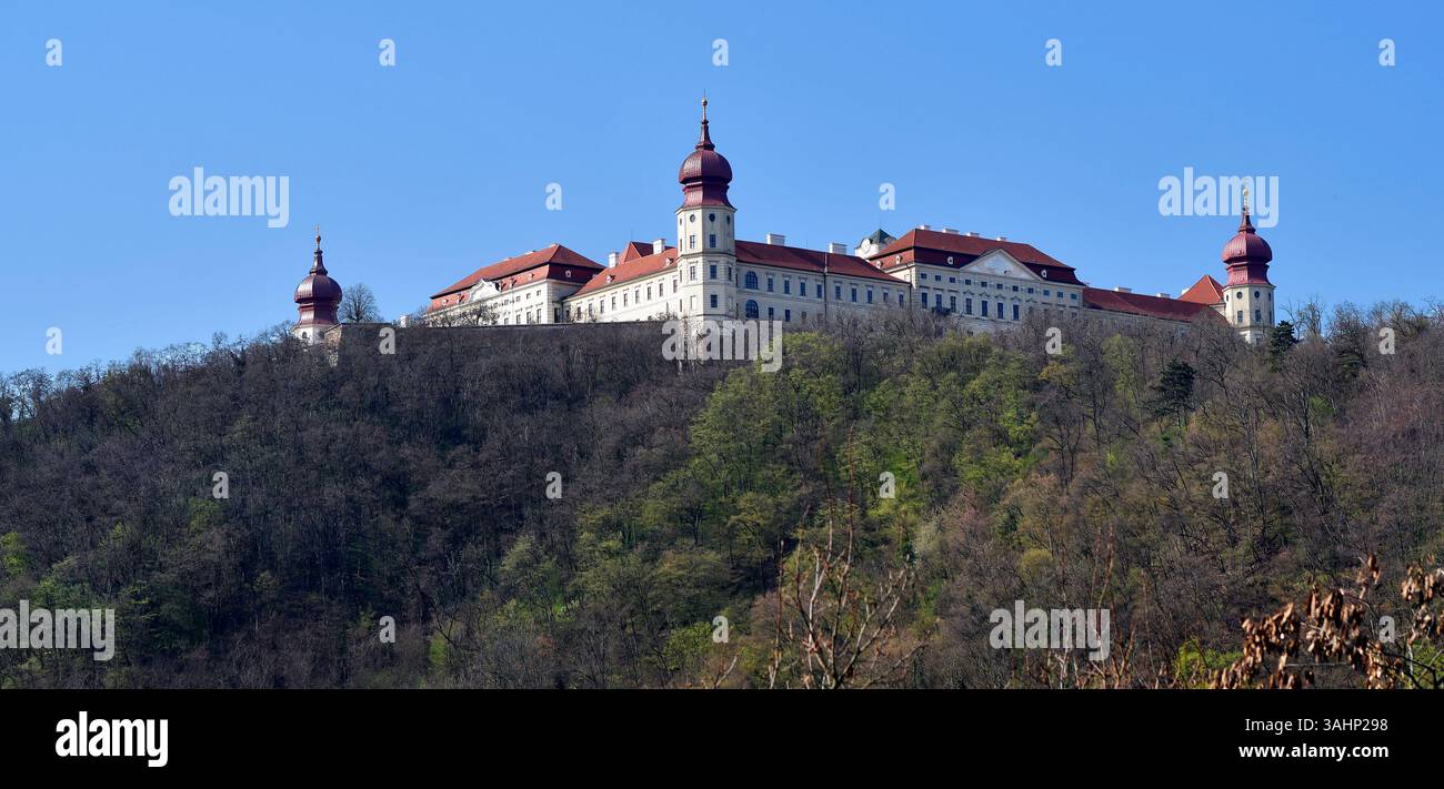 Austria, imposing Benedictine monastery of Goettweig in the Danube ...