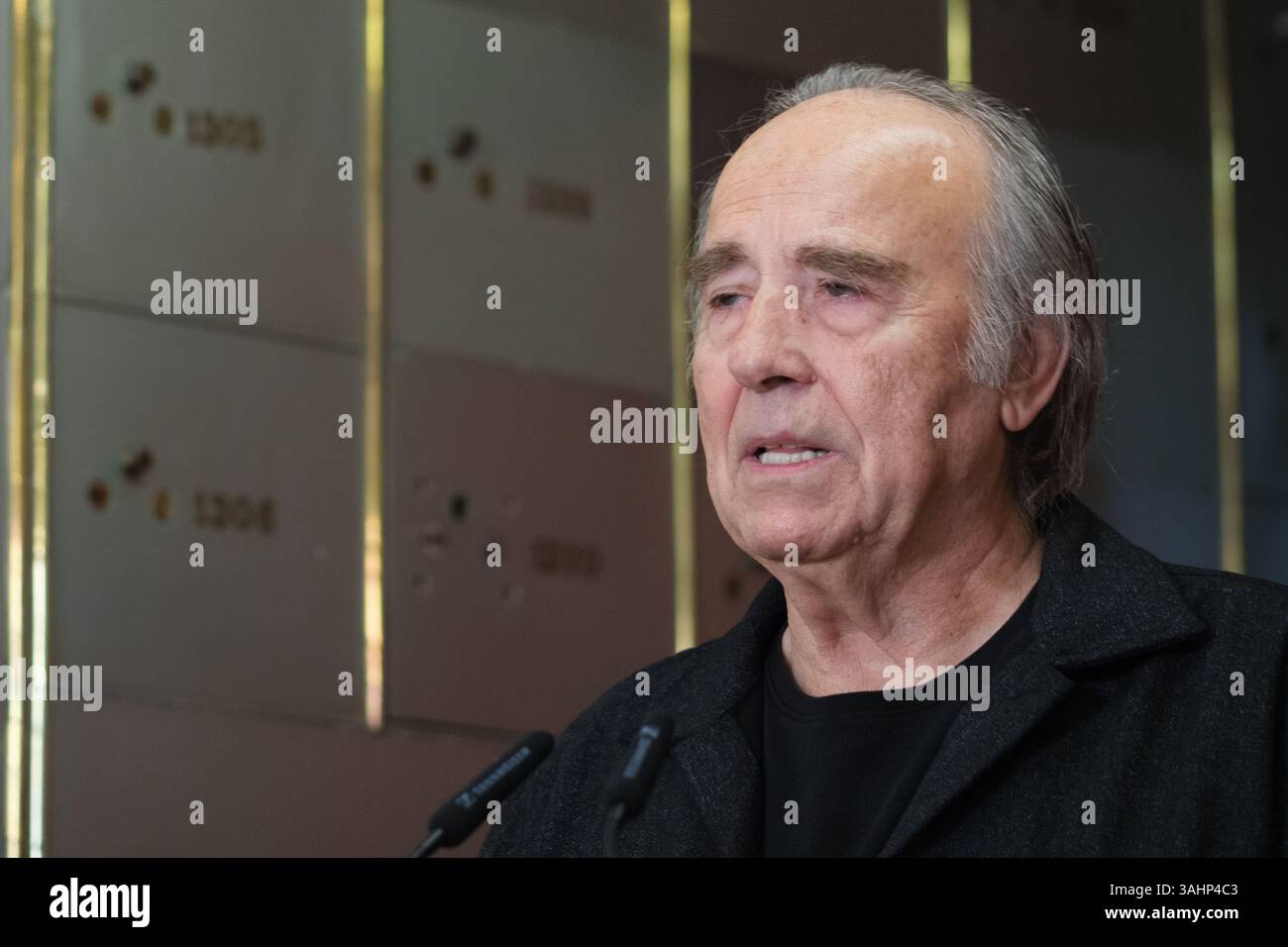 Madrid, Spain. 10th Apr, 2025. Singer songwriter Joan Manuel Serrat ...