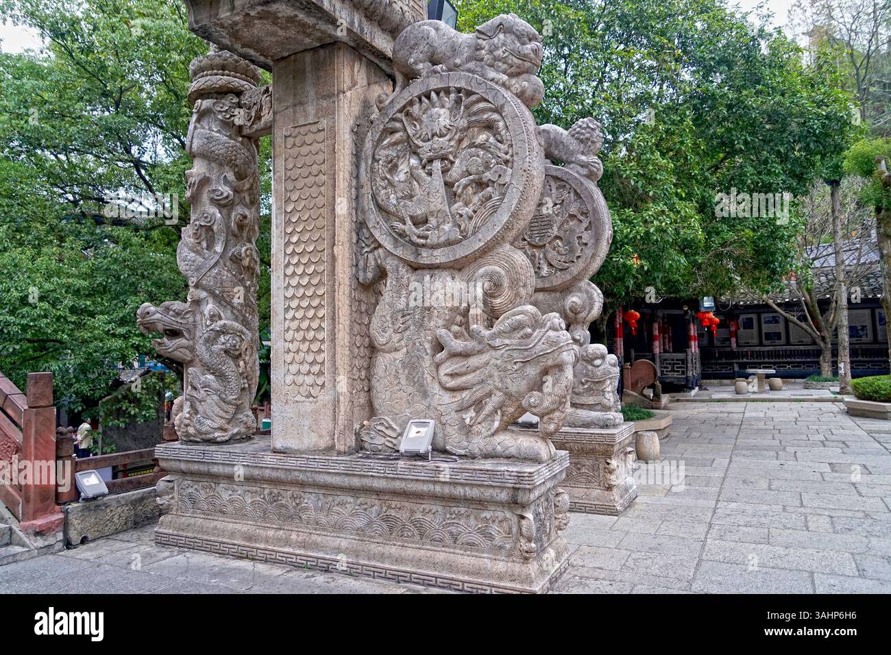 Tusi Temple, Tusi Town, Miao Village, Zhangjiajie, China Stock Photo ...